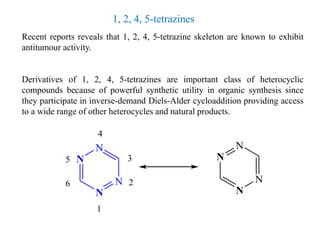 Synthesis and reaction of six membered heterocycle-Tetrazine | PPTX