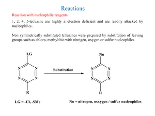 Synthesis and reaction of six membered heterocycle-Tetrazine | PPTX