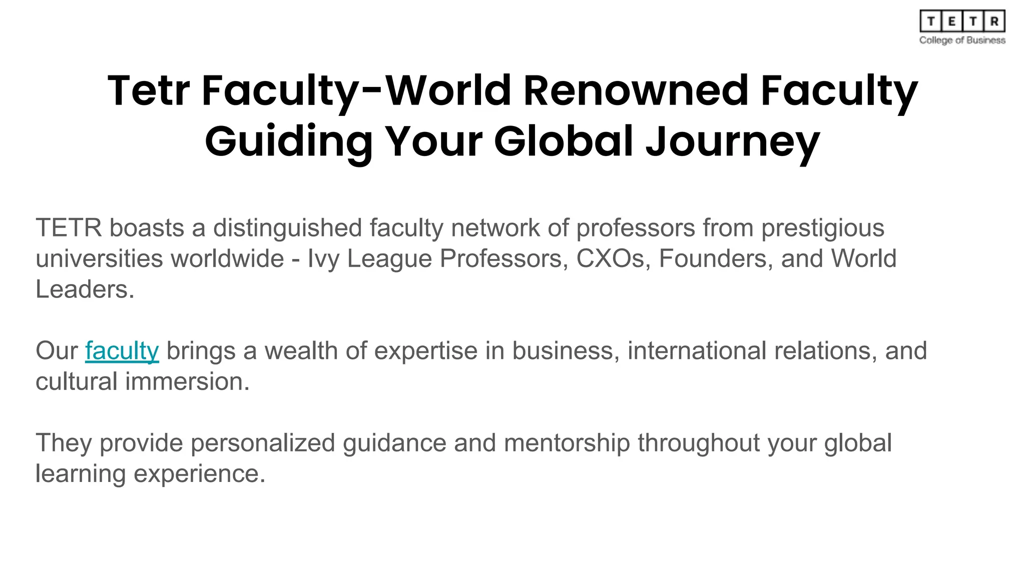 Tetr College of Business- Learn Business by Doing Business | PDF