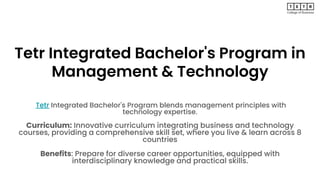 Tetr College of Business- Learn Business by Doing Business | PPT