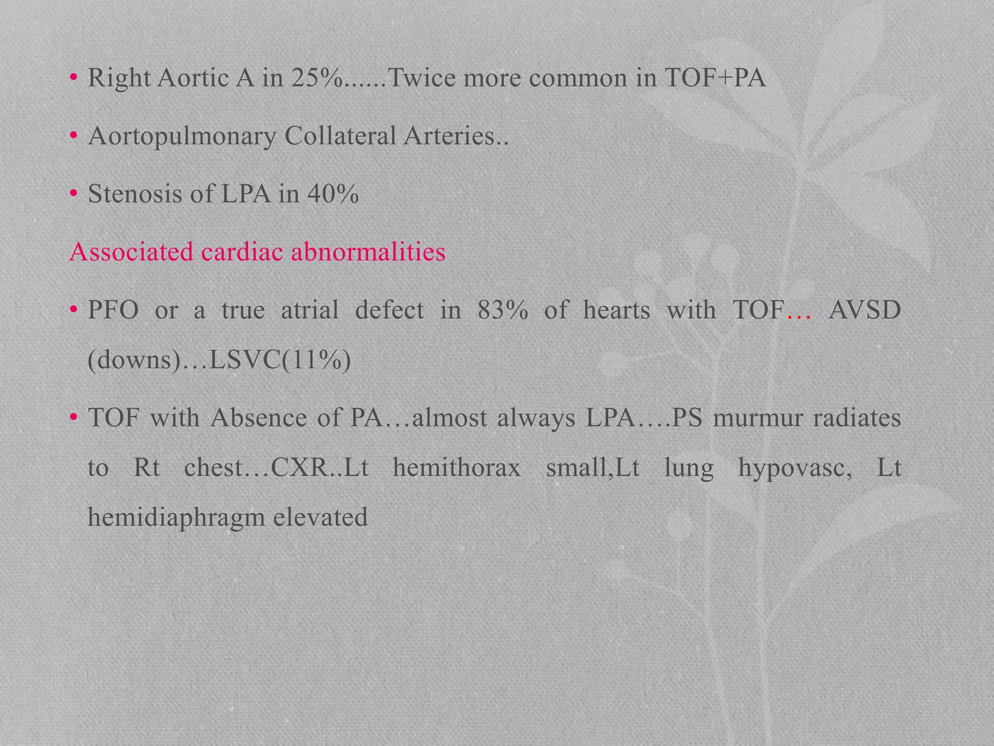 Tetralogy of Fallot - Case Presentation | PPTX