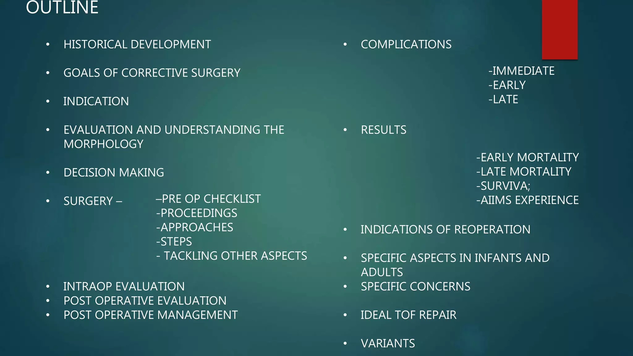 Tetrology of fallot corrective surgeries | PPTX | Heart and ...