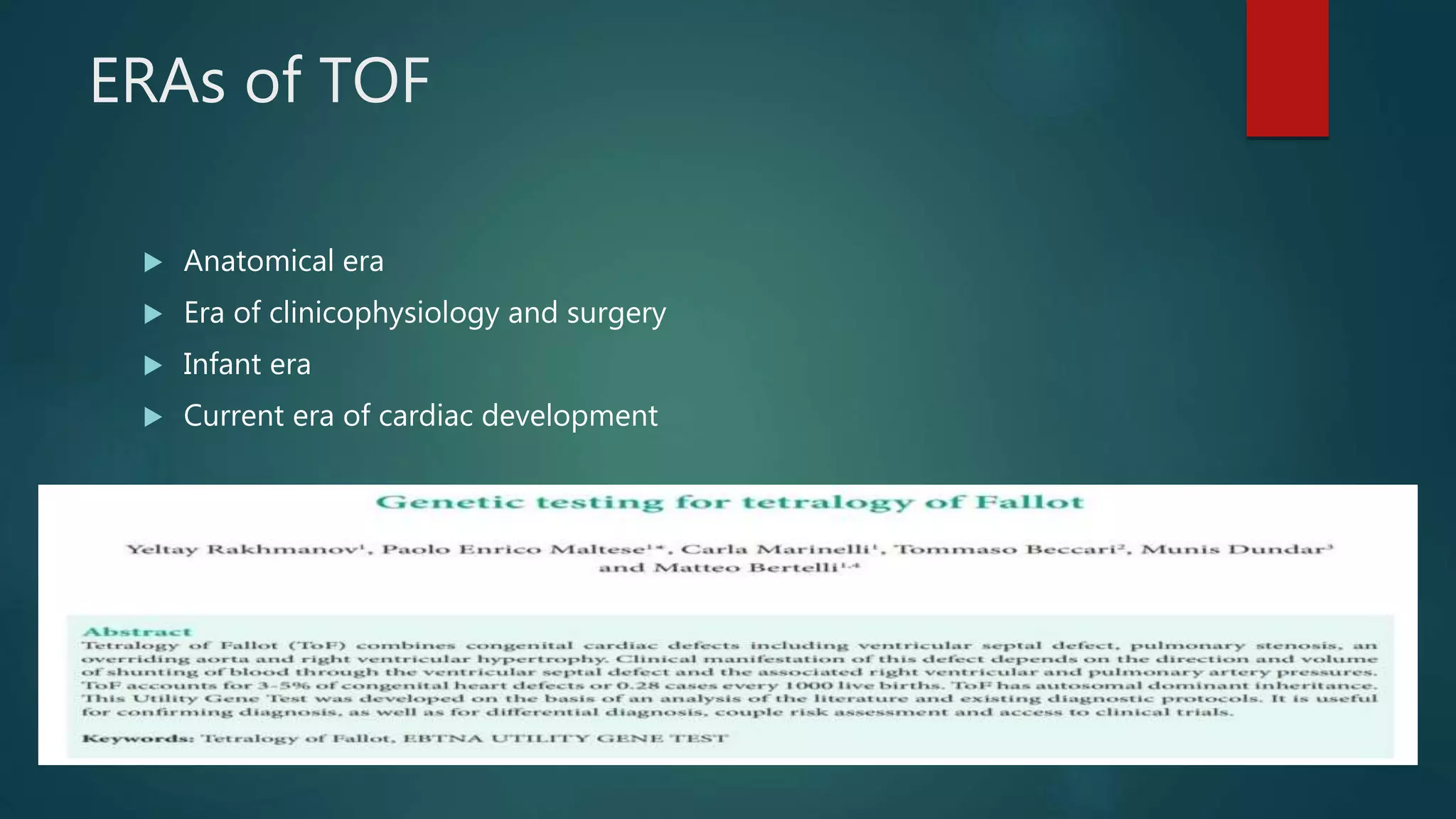 Tetrology of fallot corrective surgeries | PPTX