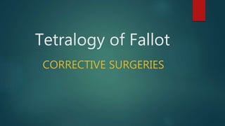 Tetrology of fallot corrective surgeries | PPT