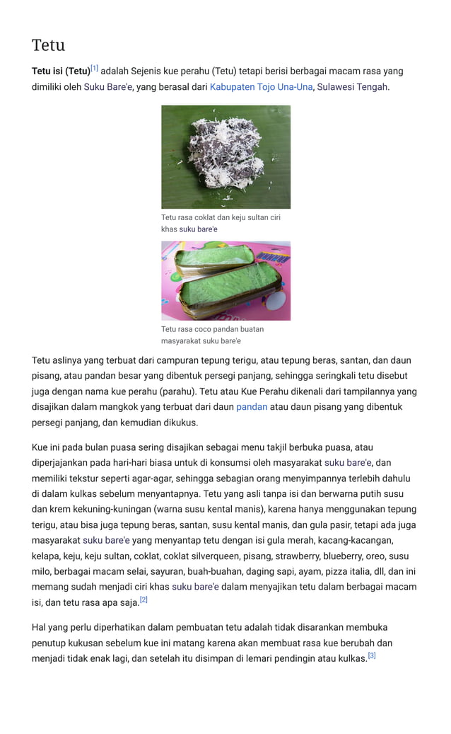 Tetu isi dari Kota Ampana (Kue Perahu isi) | PDF