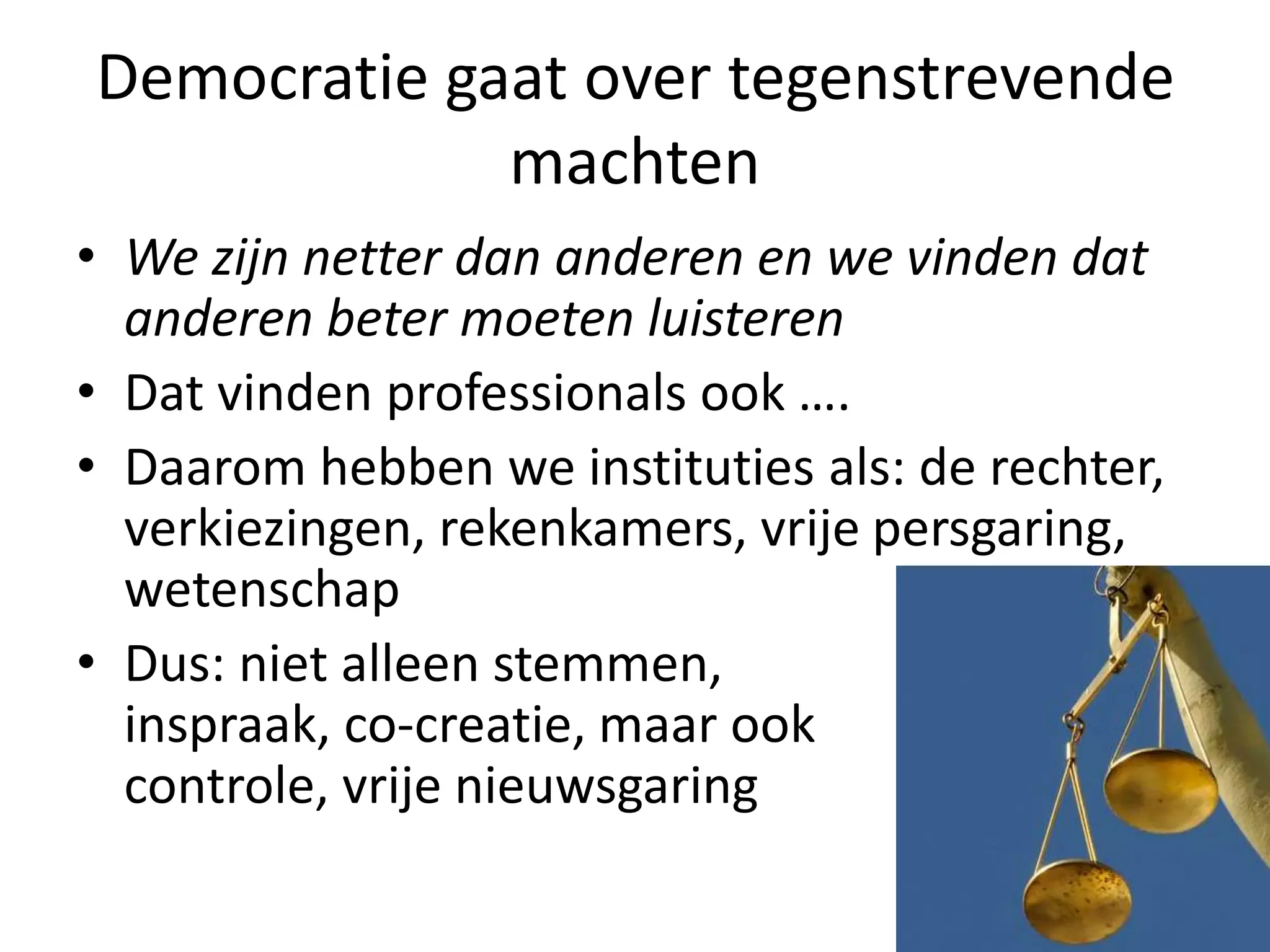 Teugels en tegenwichten 2018 | PPT