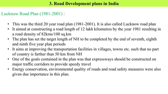 Highway Development and Planning Transportation Engineering | PPTX