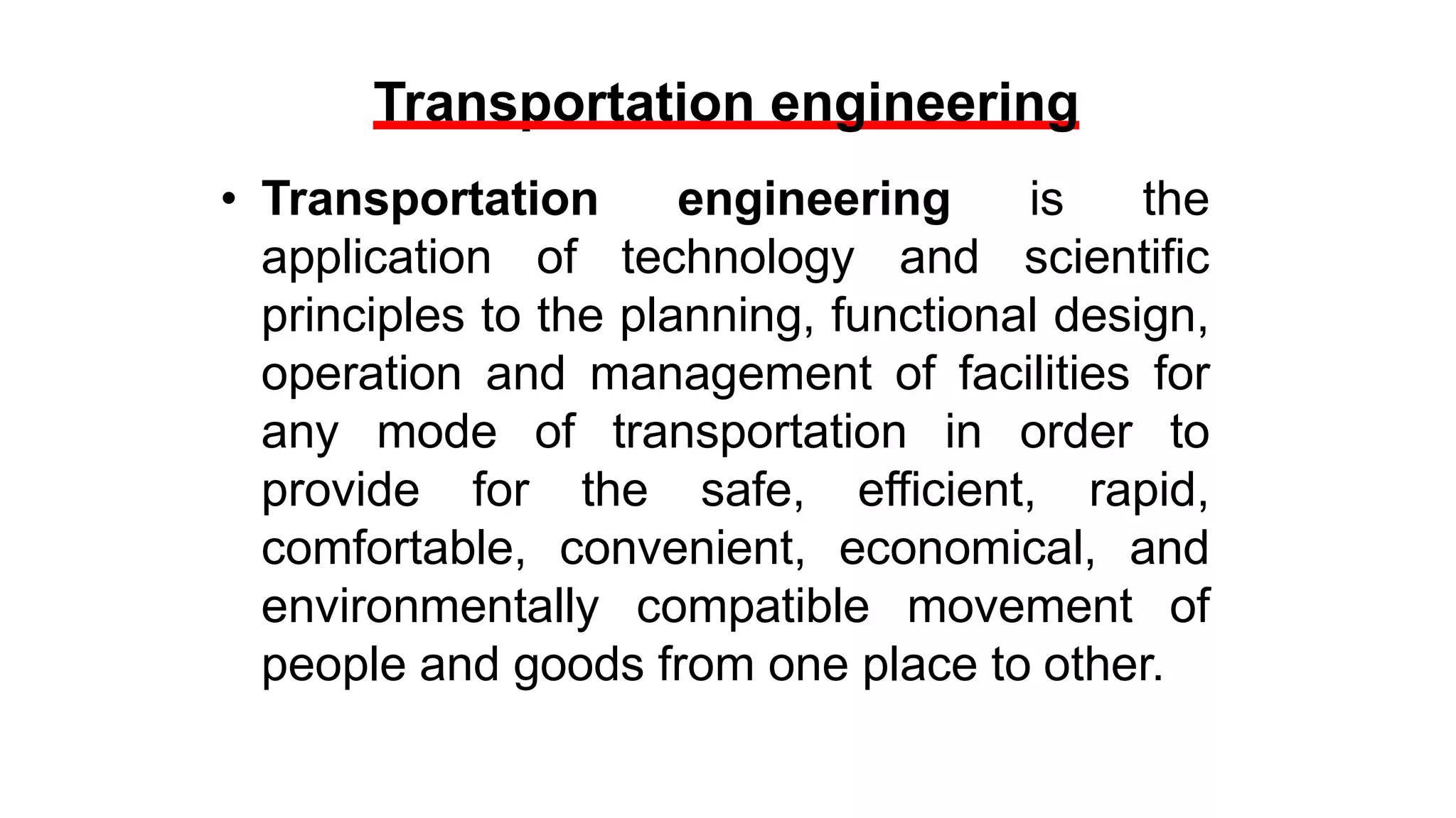 Transportation Engineering | PPT