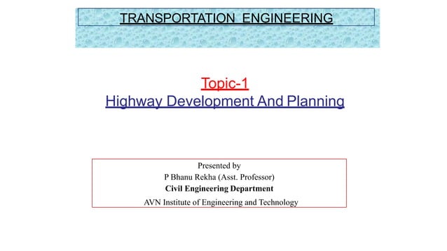 Transportation Engineering | PPT
