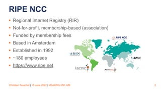 RIPEstat, RIPE Atlas and RIS | PPT