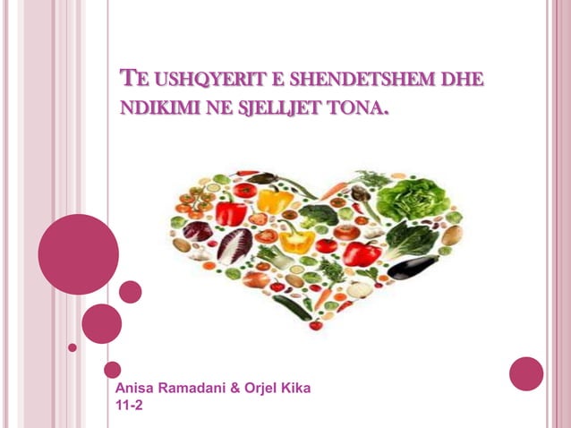 Te ushqyerit e shendetshem dhe ndikimi ne sjelljet tona. | PPTX
