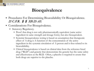 Bioequivalence & Bioavailability | PDF