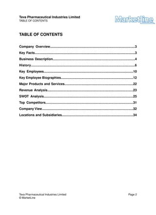 Teva pharmaceutical industries limited | PDF