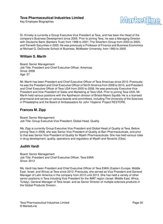 Teva pharmaceutical industries limited | PDF