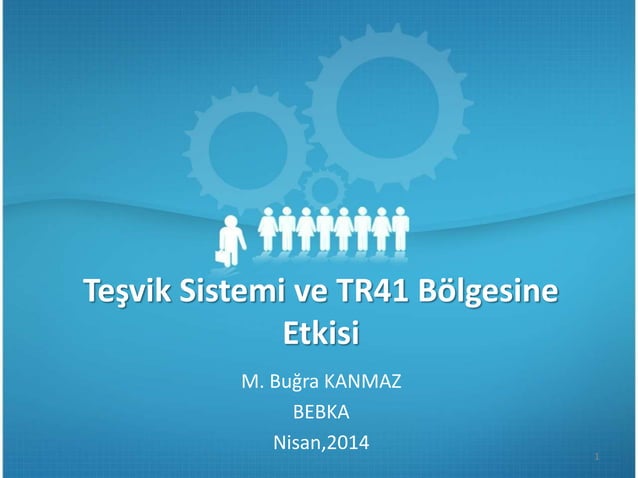 Teşvik sistemi ve TR41 | PPTX