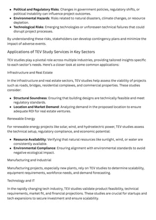 TEV Study Services An In-Depth Guide to Success in Project Investment ...