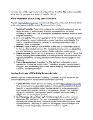 TEV Study Services in India - Sapient Services.pdf
