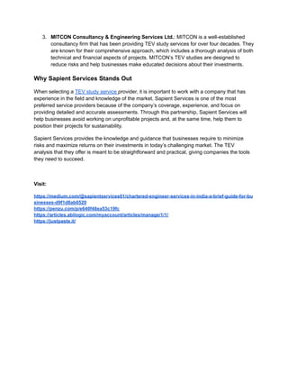 TEV Study Services in India - Sapient Services.pdf