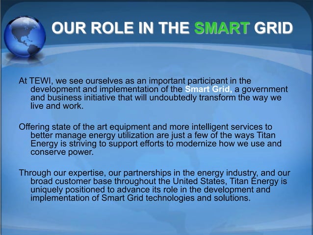 Titan Energy WorldWide - Smart Grid | PPTX