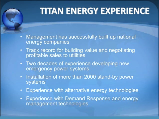 Titan Energy WorldWide - Smart Grid | PPTX