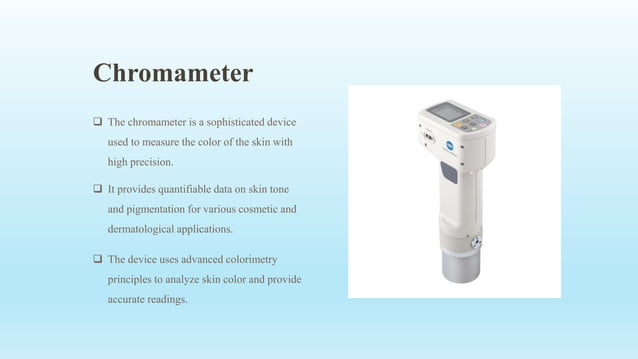 Measurement of Transepidermal Water Loss and Skin Colour | PPTX | Skin ...