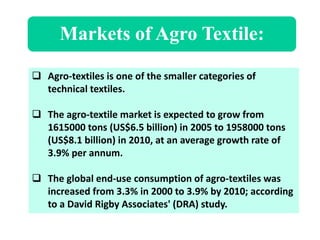 Agrotech-Agro textiles | PPTX