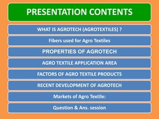 Agrotech-Agro textiles | PPTX