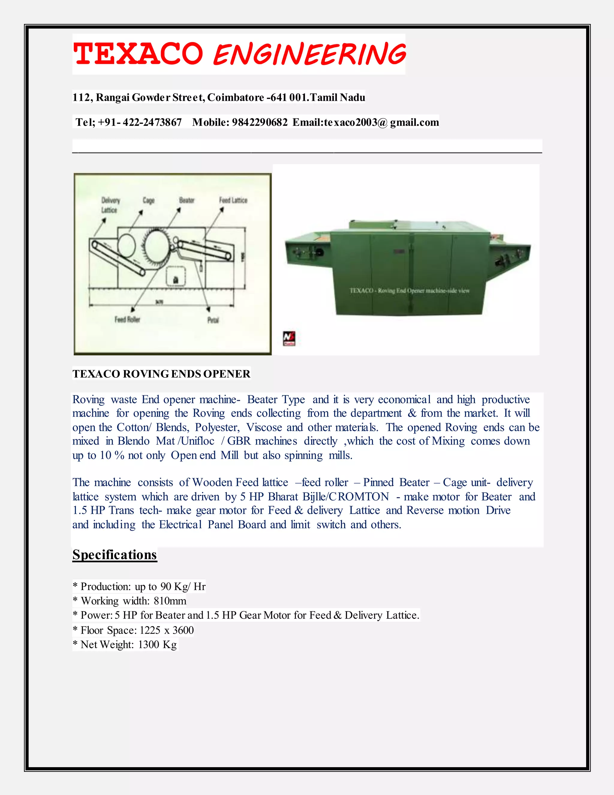 Roving Waste -Recycling Machine | DOCX