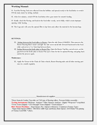 Roving Waste -Recycling Machine | DOCX