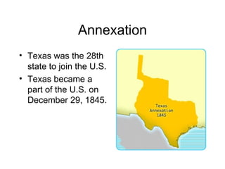 Texas Becomes 28th State In The Us