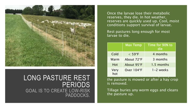 Pasture management to control internal parasites | PPTX | Infectious ...