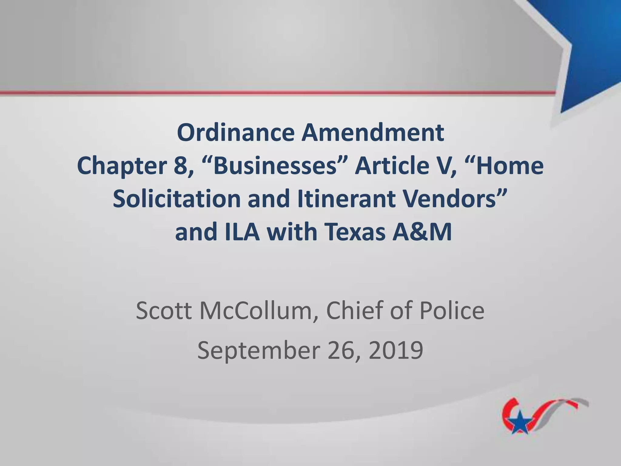 Texas A&M Game Ticket Ordinance | PPT