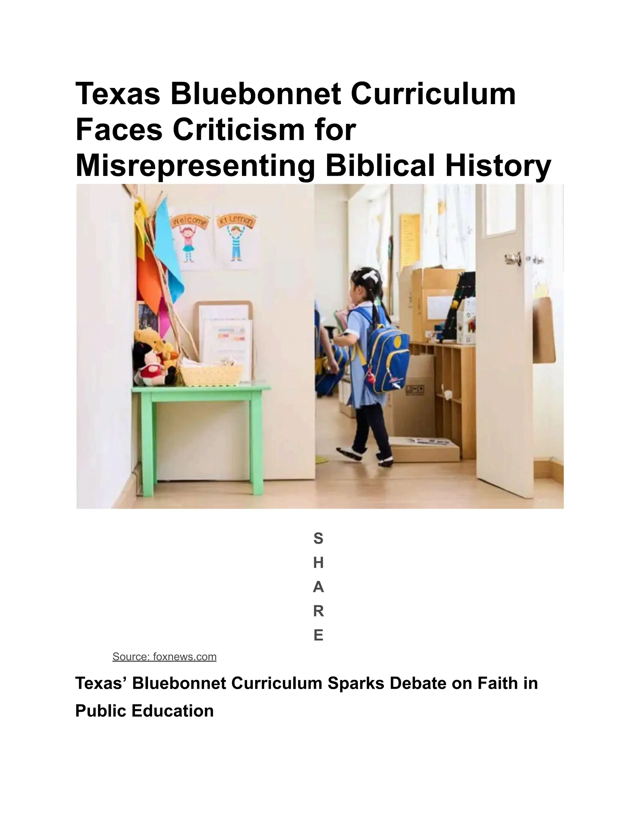 Texas Bluebonnet Curriculum Faces Criticism for Misrepresenting ...