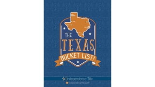 Texas bucket list | PPT
