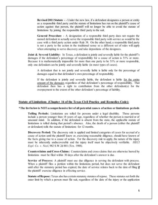 Texas Civil Litigation Quick Reference Guide | DOCX