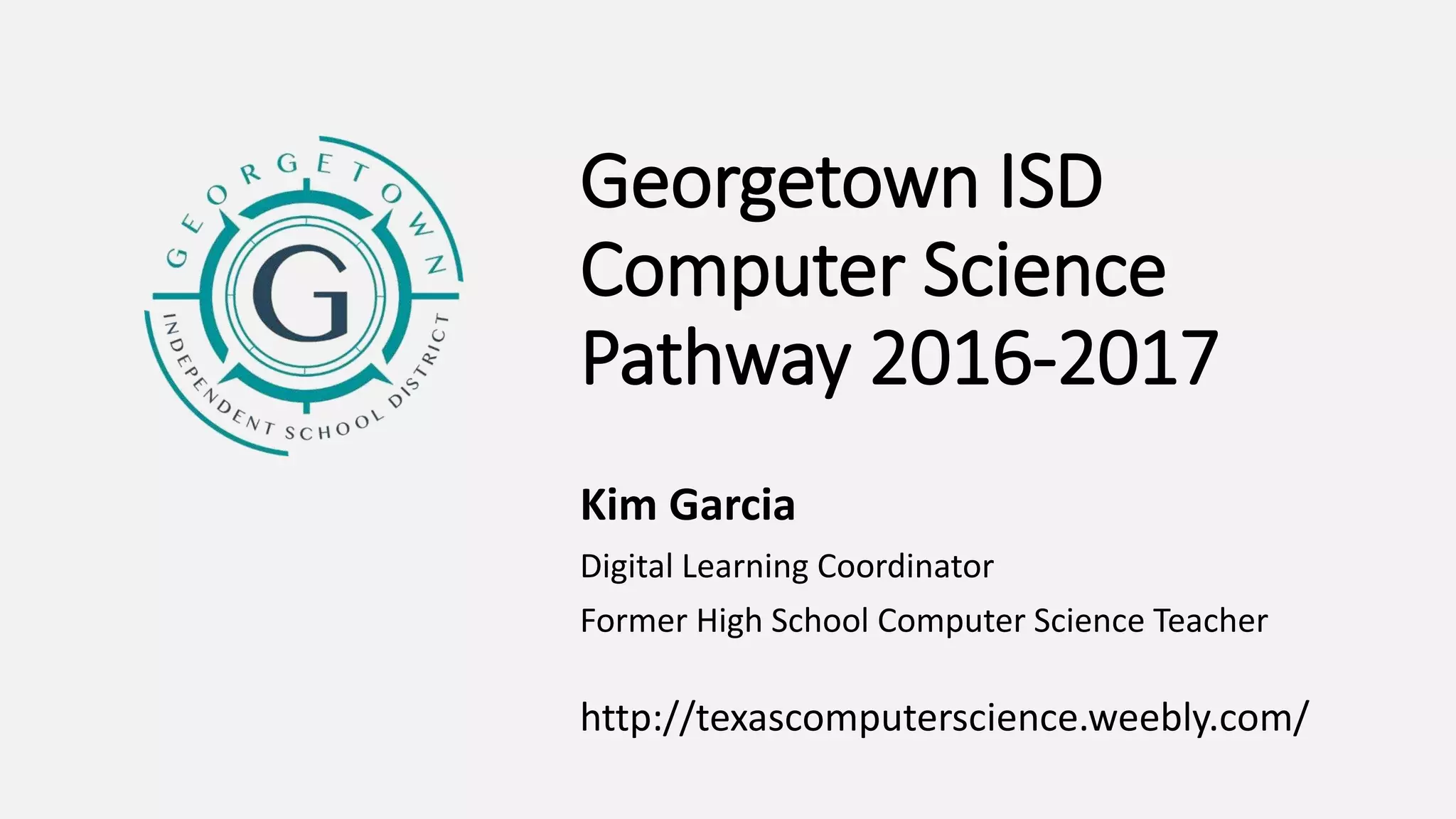 Building a Computer Science Pathway in Your High School - Feb 2017 | PPTX
