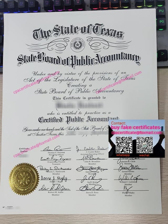 TEXAS CPA certificate | PDF