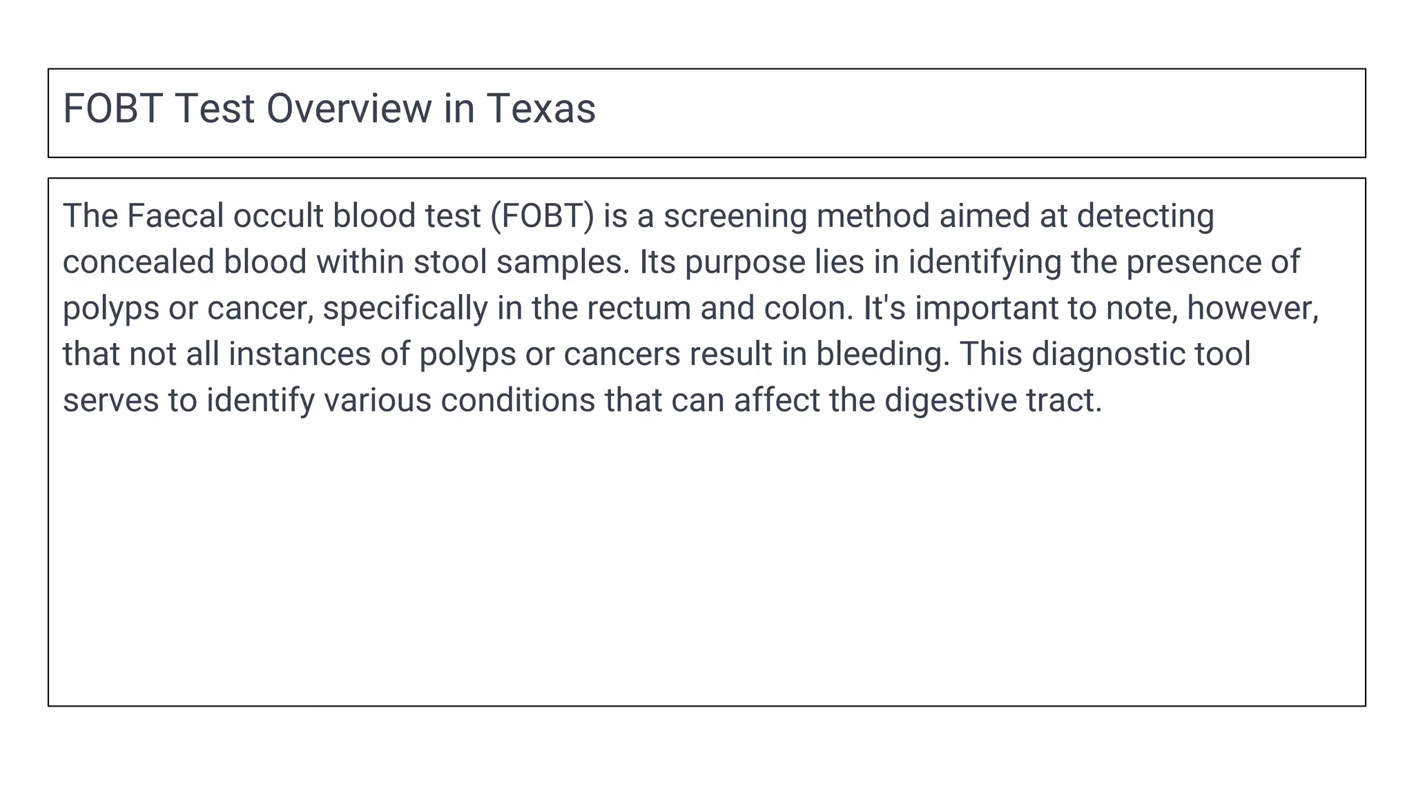 Texas FOBT Test | PPT