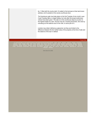 Texas Foreclosure Law Summary | PDF