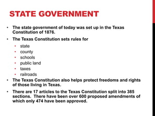 Texas government presentation | PPTX
