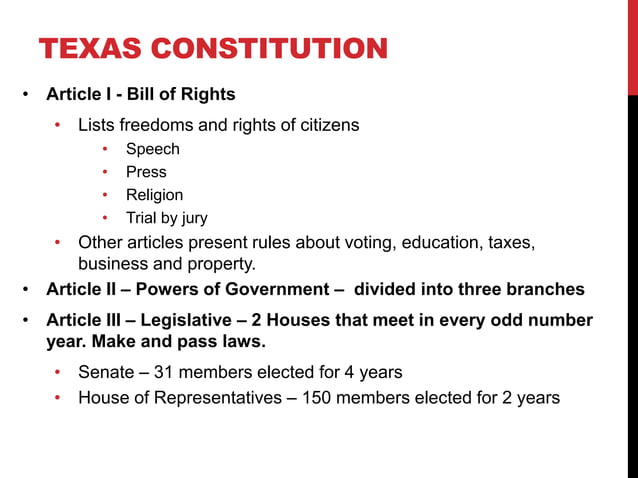 Texas government presentation | PPTX