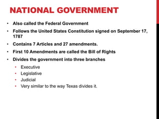 Texas government presentation | PPTX