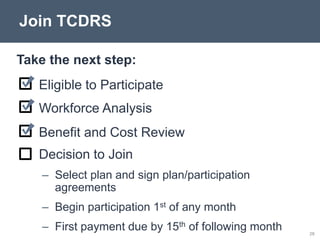 Texas County & Districts Retirement Systems | PPTX
