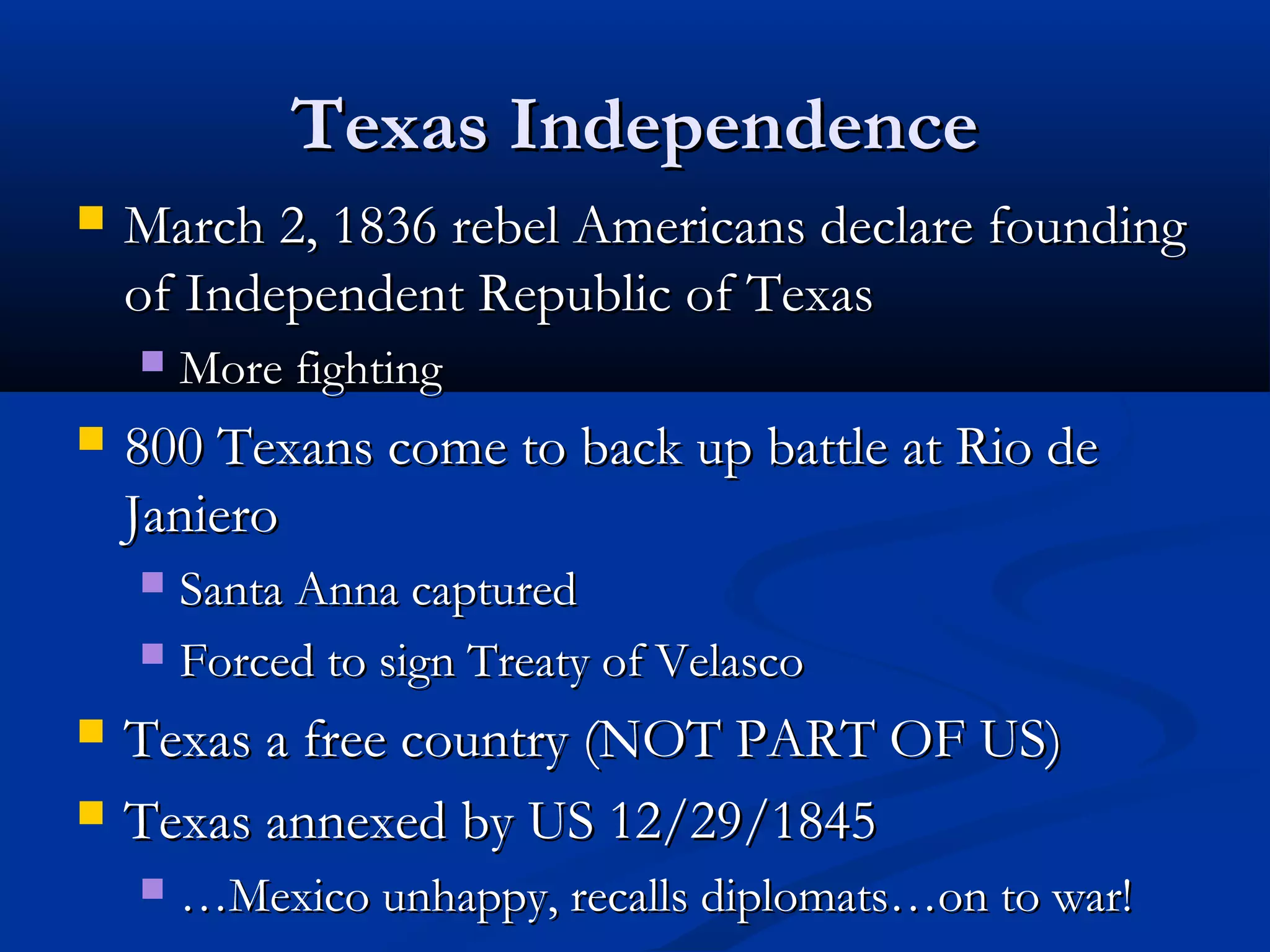 Texas independence | PPT