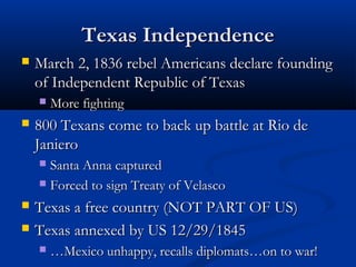 Texas independence | PPT