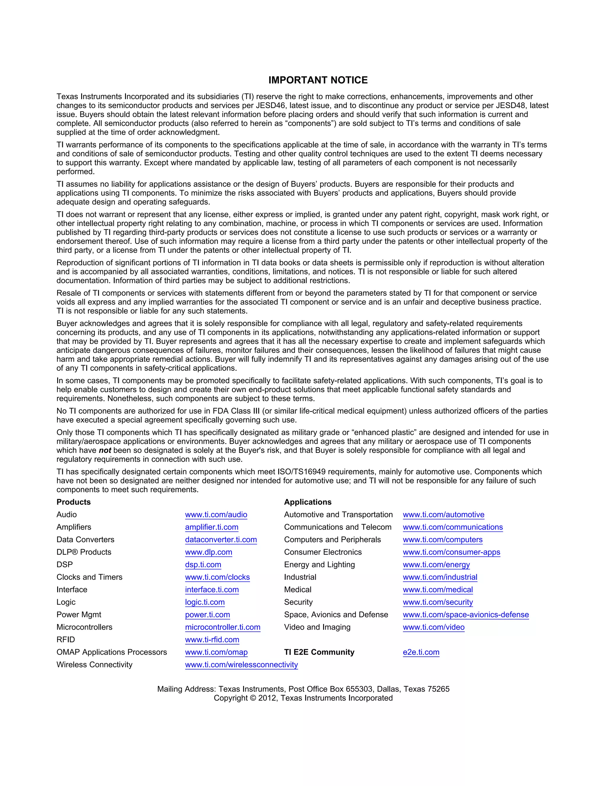 Texas instruments launchxl-f28027-datasheet | PDF | Operating Systems ...