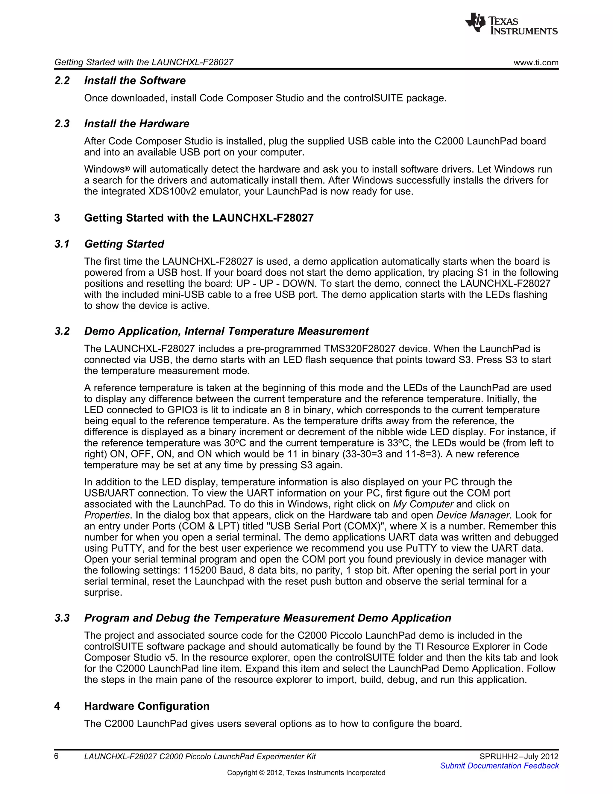 Texas instruments launchxl-f28027-datasheet | PDF | Operating Systems ...