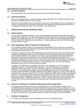 Texas instruments launchxl-f28027-datasheet | PDF | Operating Systems | Computer Software and ...