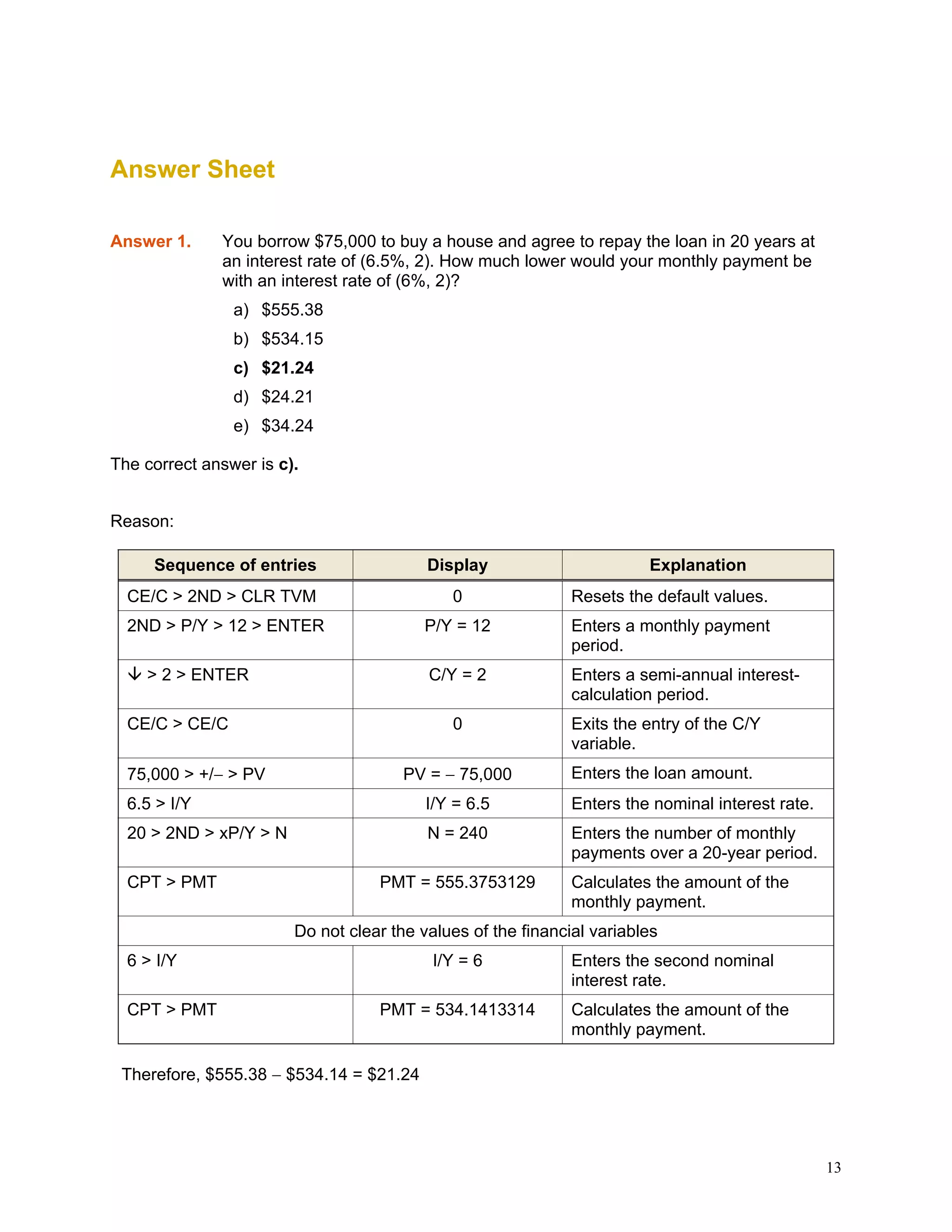 Texas Instrument Financial Calculator Guide | PDF