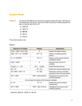 Texas Instrument Financial Calculator Guide | PDF